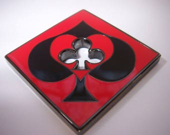 Spade Shaped Black Red Cutout Card Guard Poker Hand Protector | Etsy
