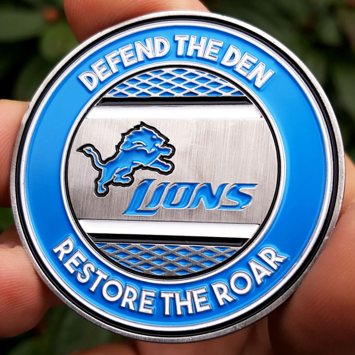 PREMIUM NFL Detroit Lions Poker Card Chip Protector Golf - Etsy