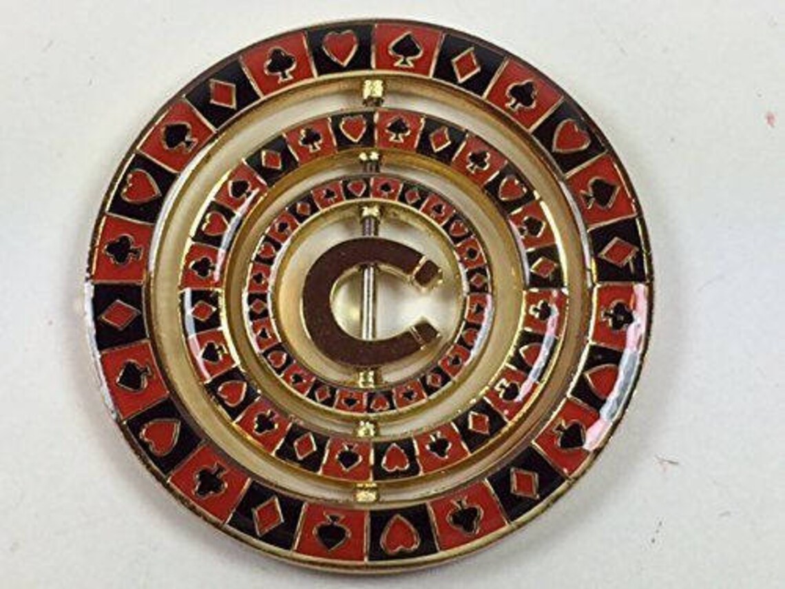Triple Horseshoe Spinner Card Guard Poker Hand Protector Metal New ...
