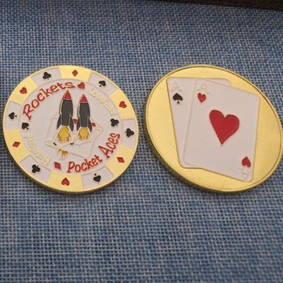Golden Pocket Rockets Pocket Aces Poker Card Guard - Etsy