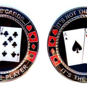 2/7 Its the Player Not the Cards Heavy Poker Card Guard Hand Protector ...