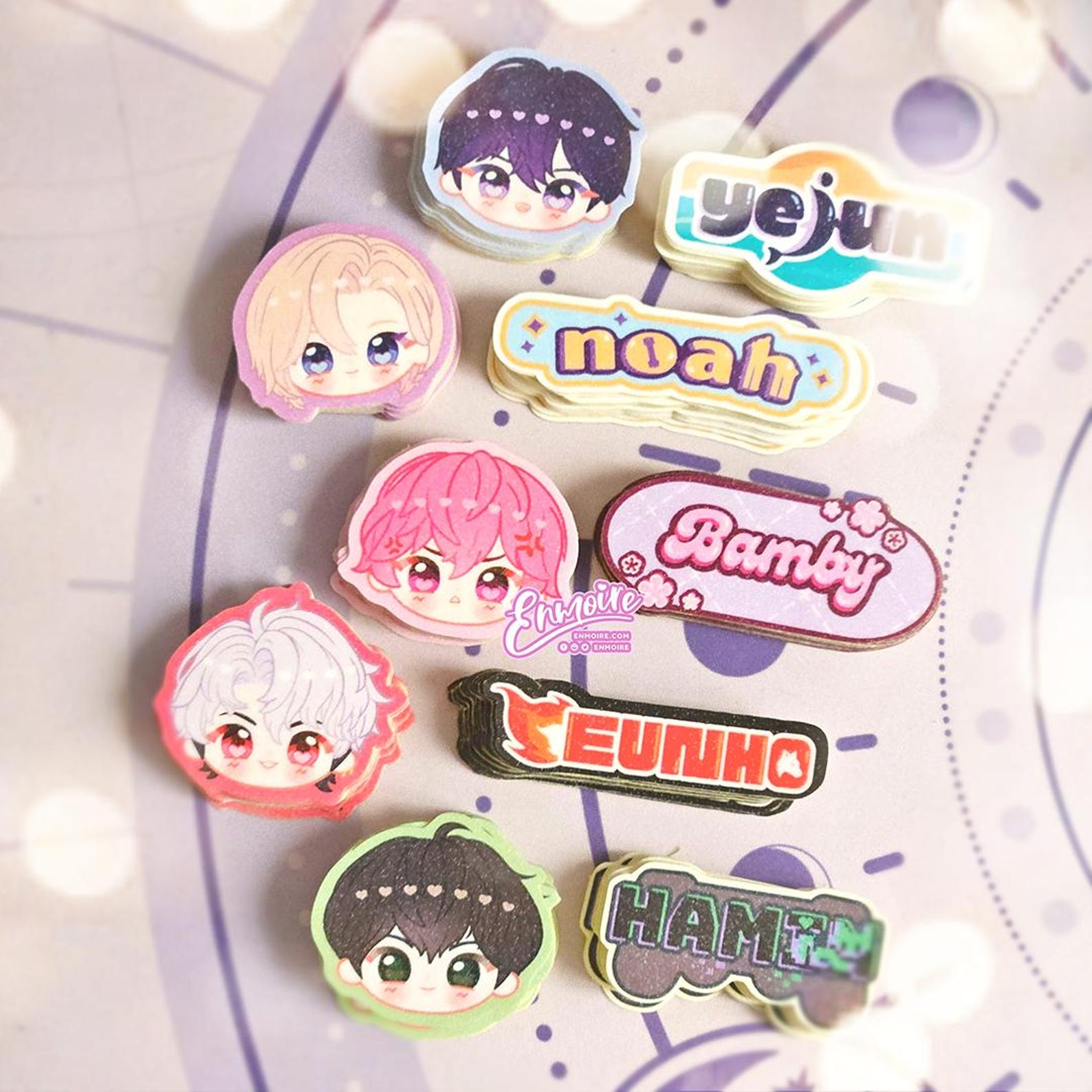 Plave Glitter Sticker Set - Etsy