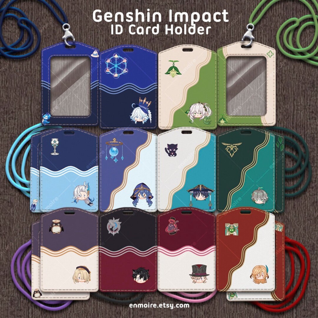 Genshin Impact PU Card Holder ( Fontaine & Sumeru ) - Etsy