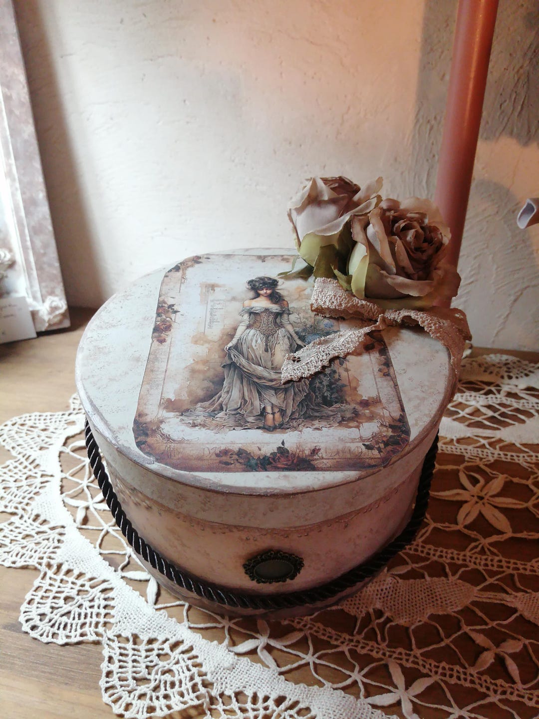 Victorian Hat Box - Etsy