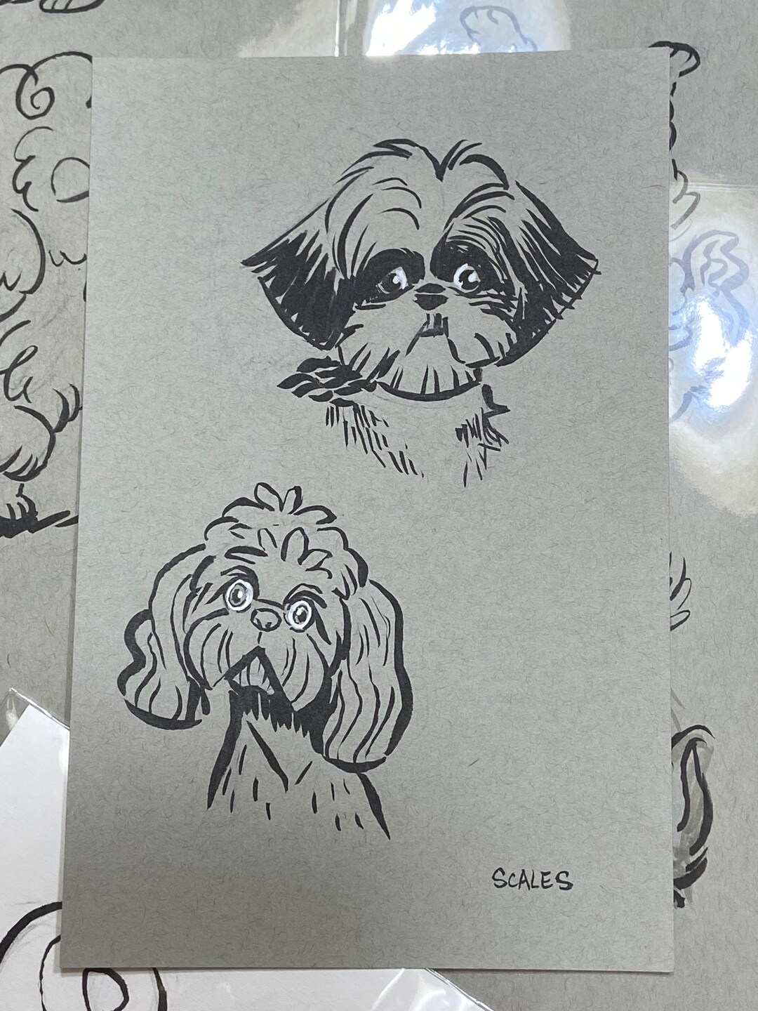 Shih Tzu Original Ink Drawings - Etsy