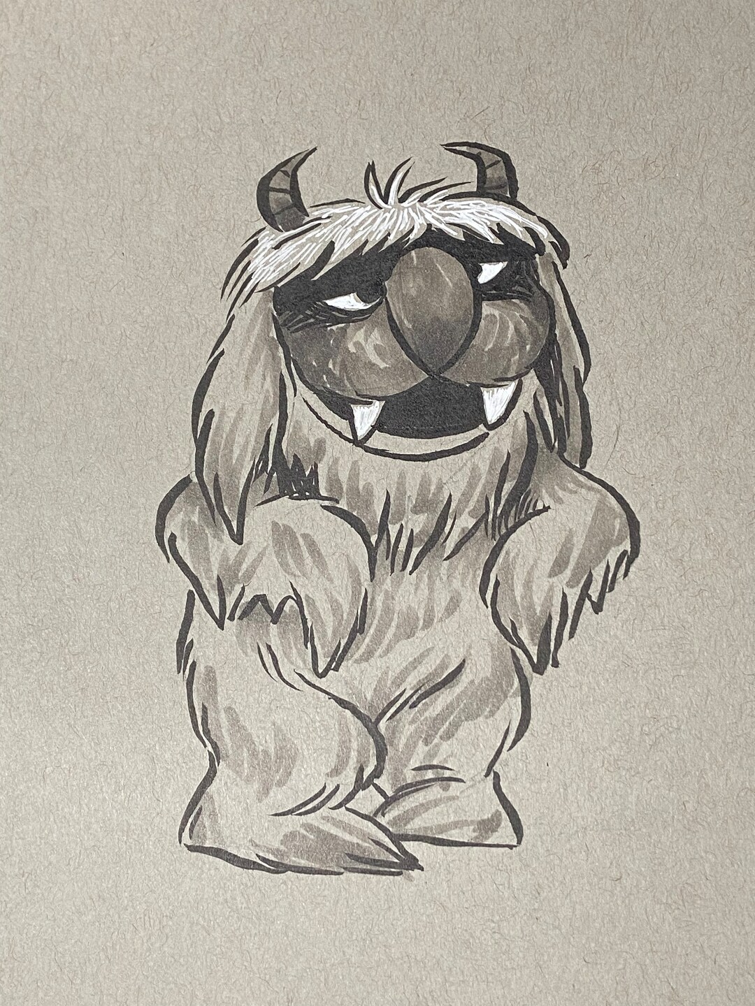 Doglion Original Ink Muppets Fan Drawing - Etsy
