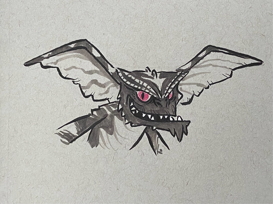Gremlin One of a Kind Ink Drawing - Etsy
