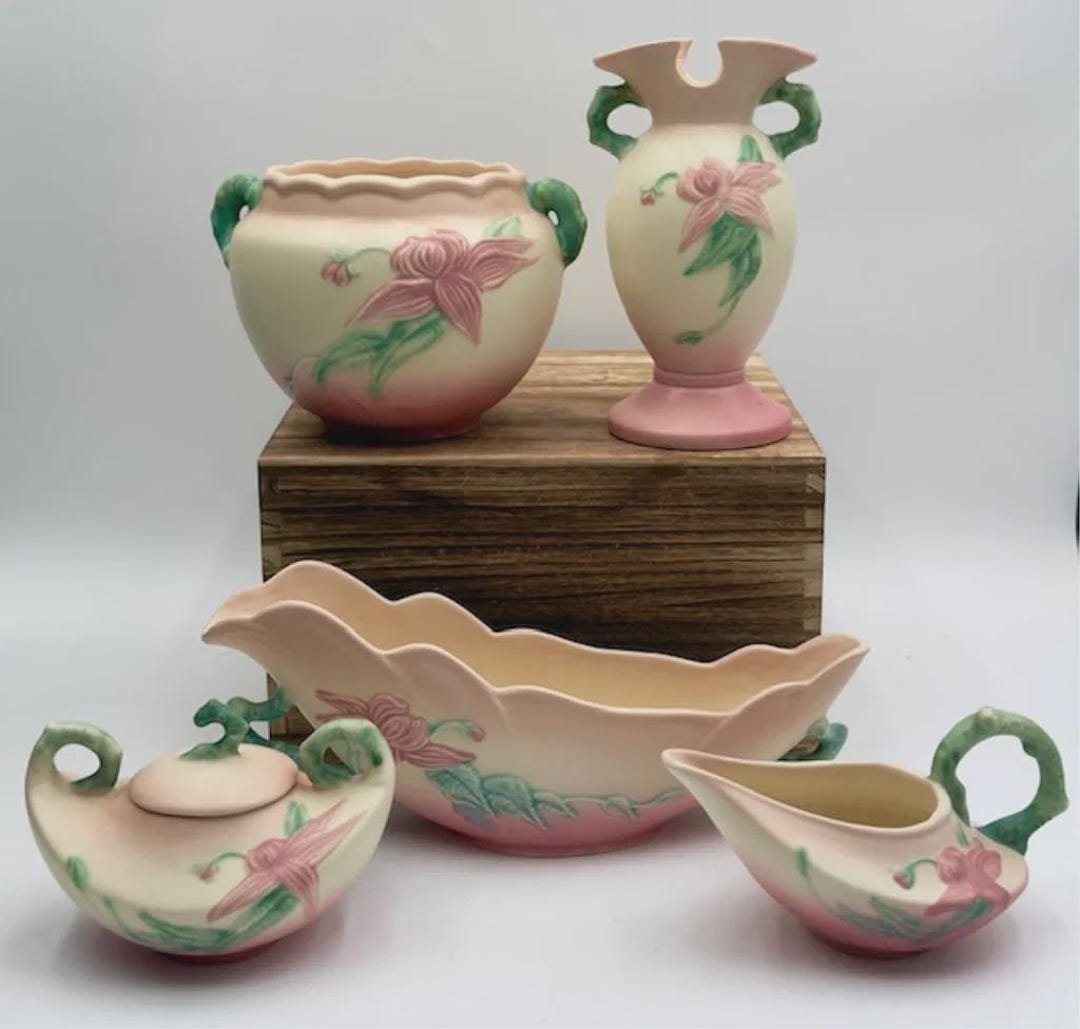 Hull Pottery Woodland Matte Dawn Rose Set 1940 - Etsy