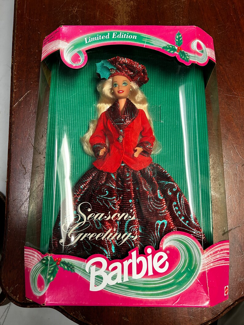 Vintage Season's Greetings Barbie Doll 1994 Limited Edition Model 60425 ...