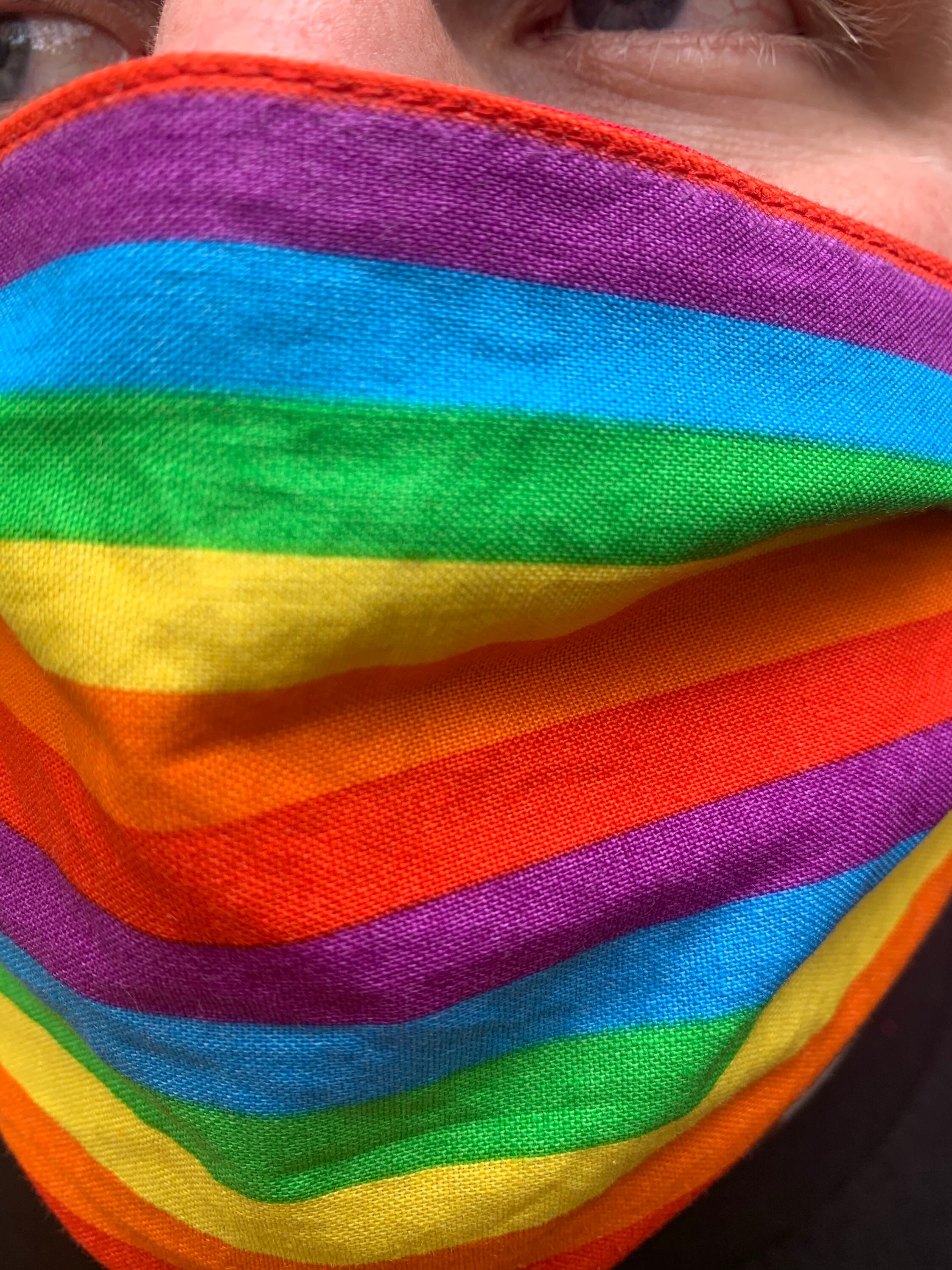 Rainbow Fabric Mask - Etsy