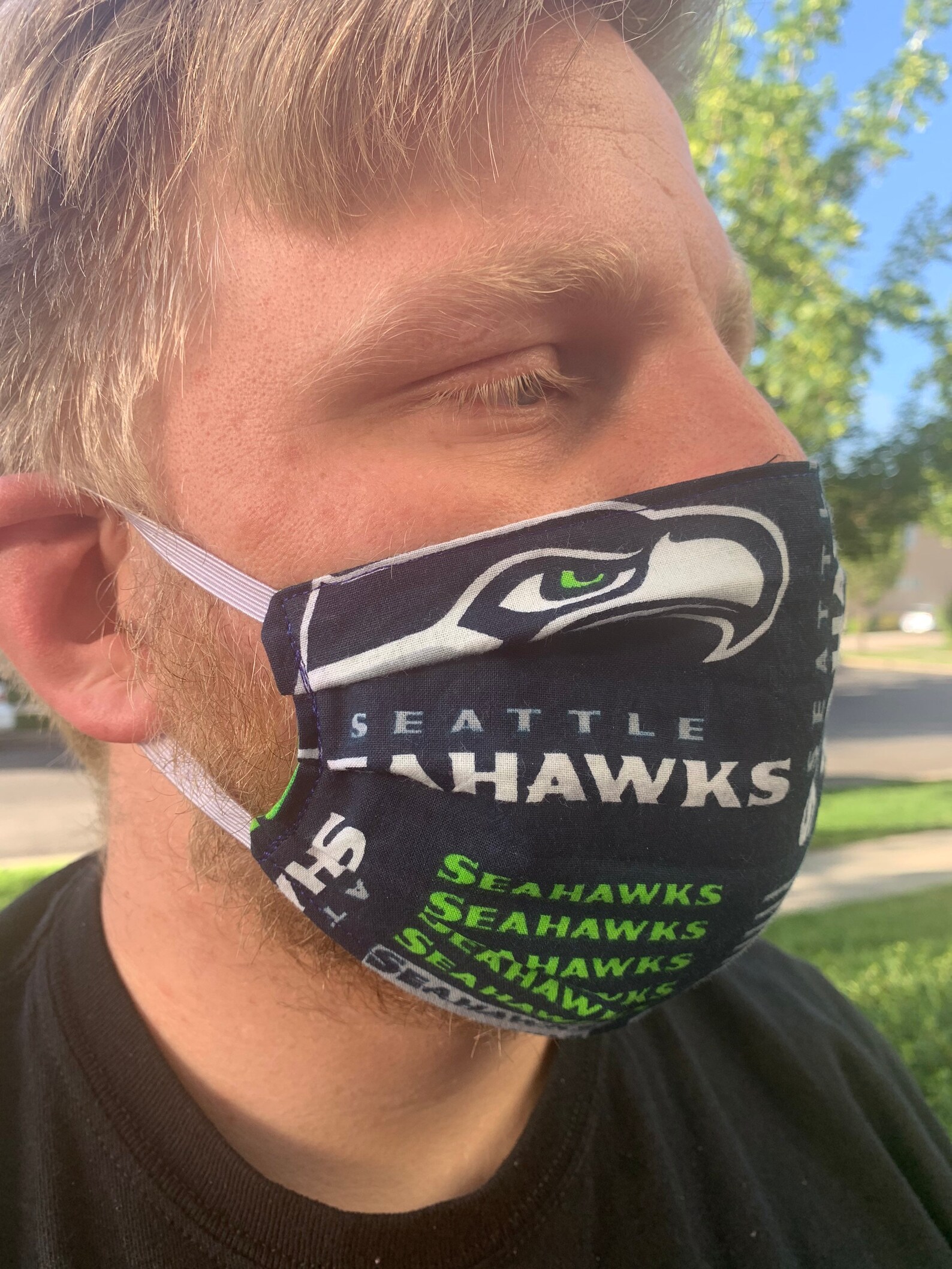 Seahawks face mask | Etsy