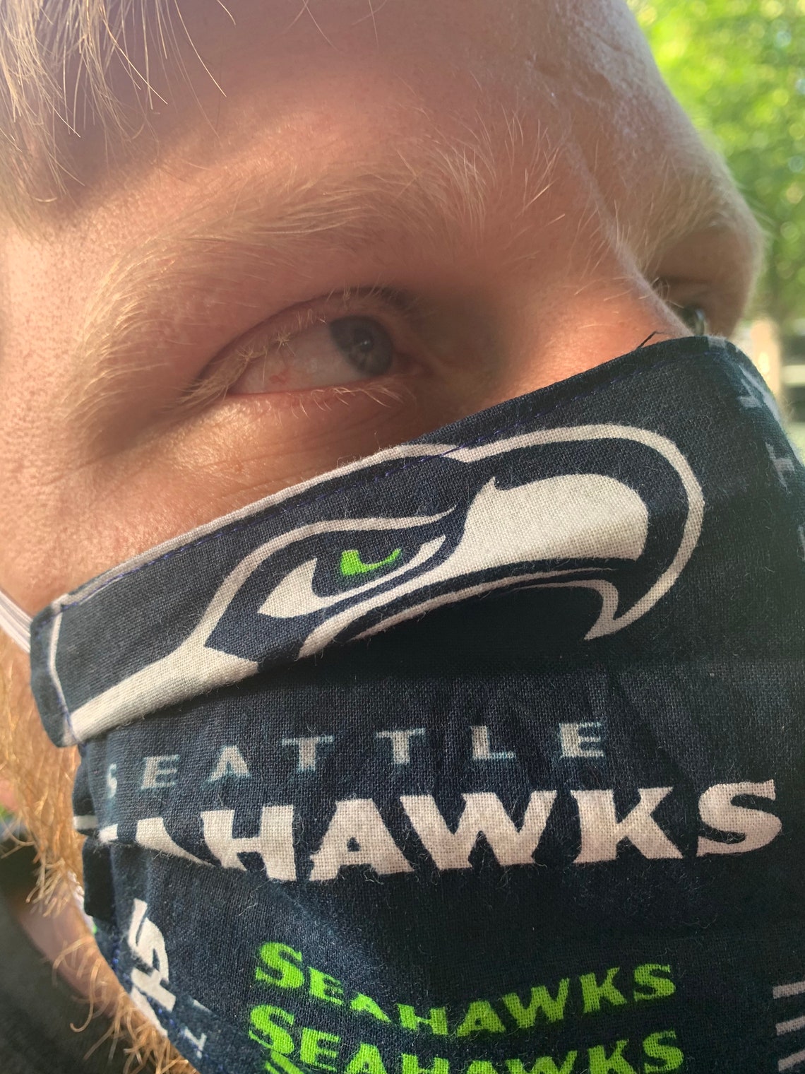 Seahawks face mask | Etsy