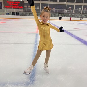 Golden Elegance Ice Skating Dress - Etsy