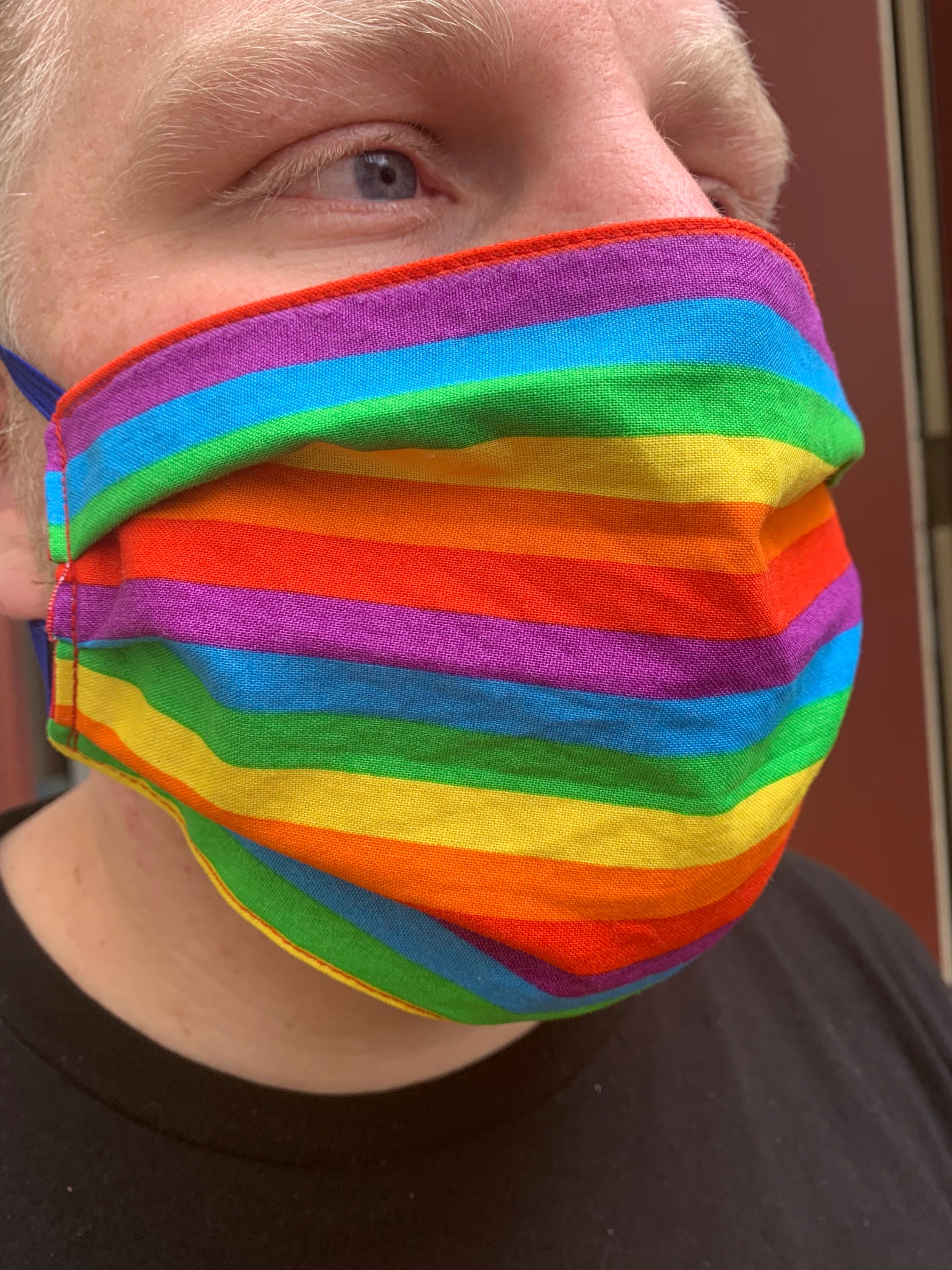 Rainbow Fabric Mask - Etsy
