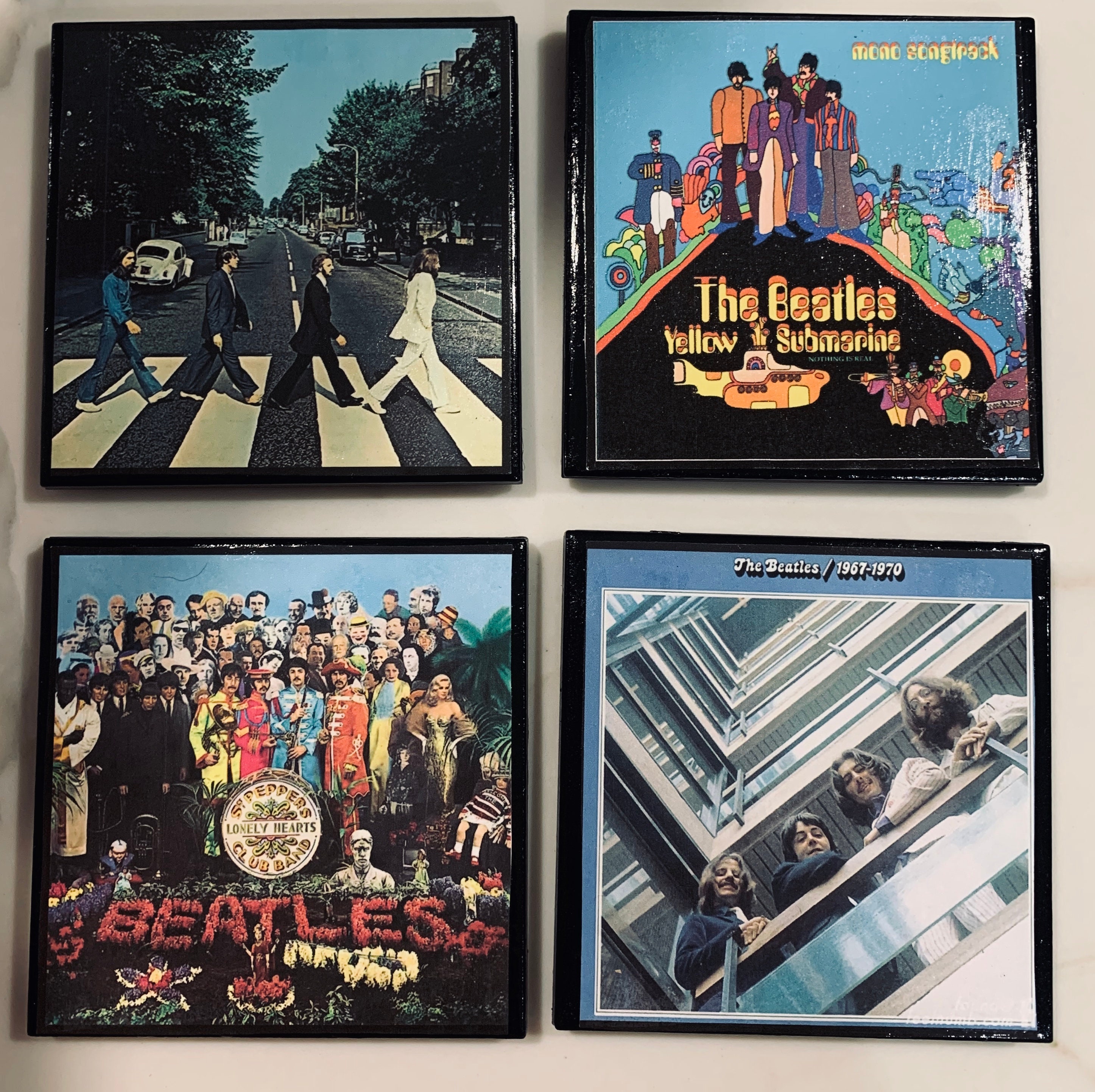 Handmade Beatles Album Cover Tile Coasters: Rock and Roll Music - Etsy