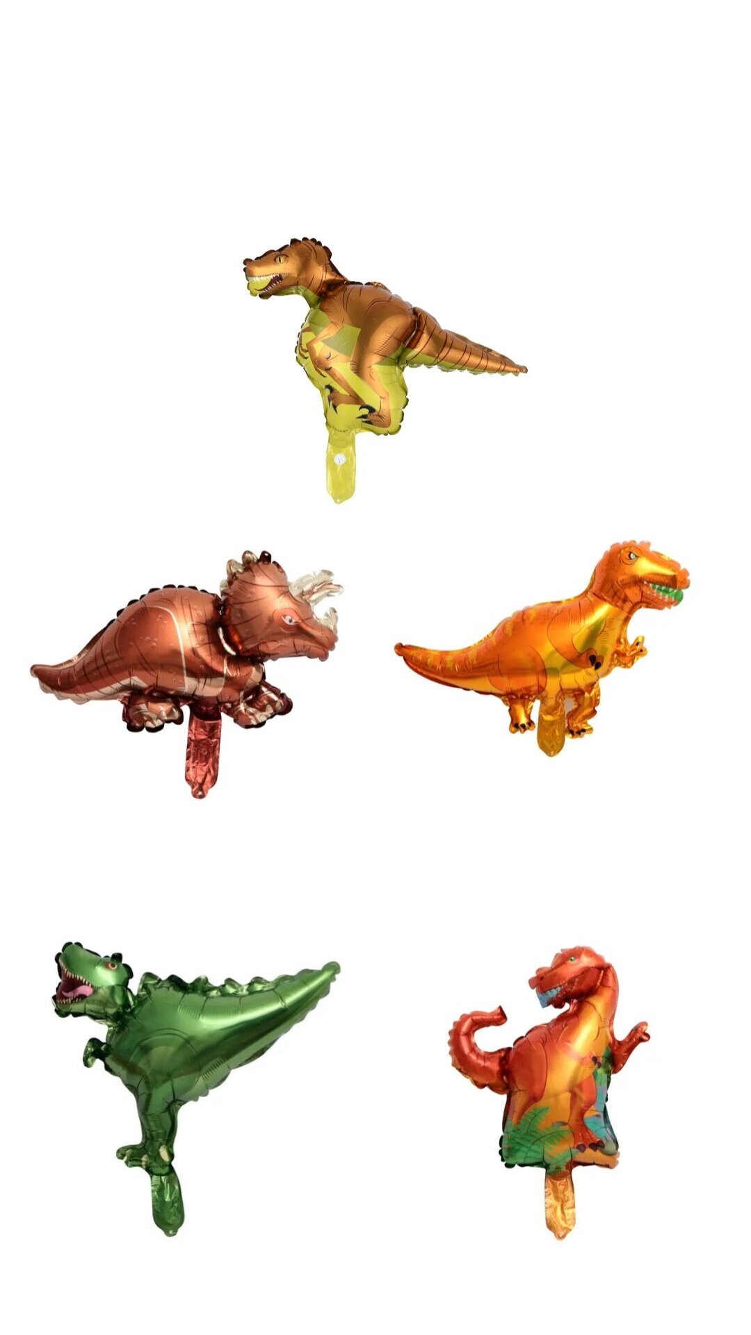 Dinosaur Ballons 5pc Set (birthday Party) - Etsy