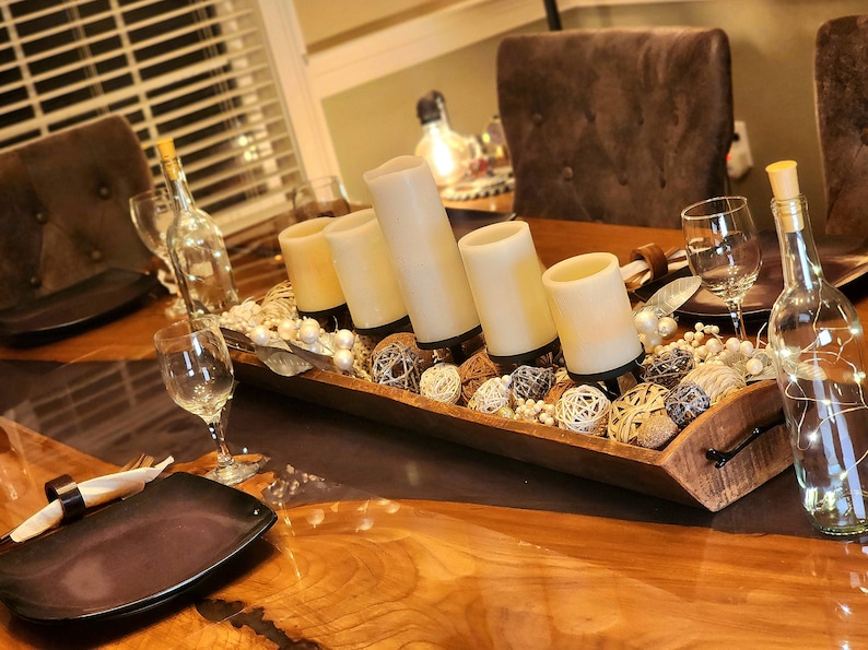 Rustic Reclaimed Wood Centerpiece, Table Decor, Farmhouse, Holiday ...