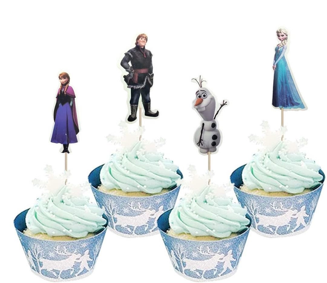 Frozen Cupcake Toothpick Toppers, Decorative Cupcake Topper for Kids ...