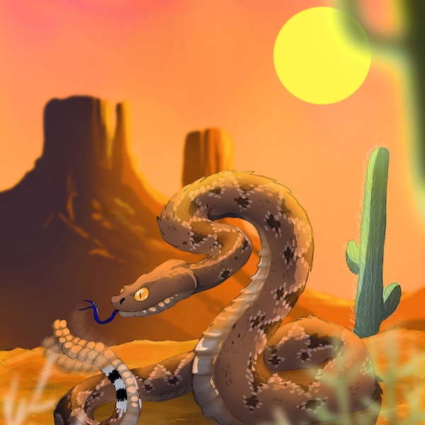 Rattlesnake Poster - Etsy