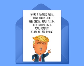 Trump Fathers Day Card - Etsy