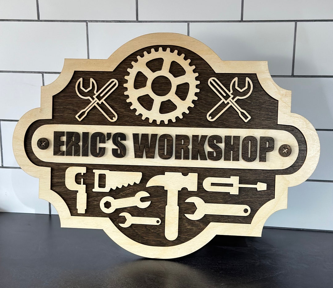 Custom Workshop Wood Sign - Crafters Gift - Woodworkers Gift - Etsy