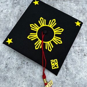 Filipino Graduation Cap Marker Sun & Stars - Etsy