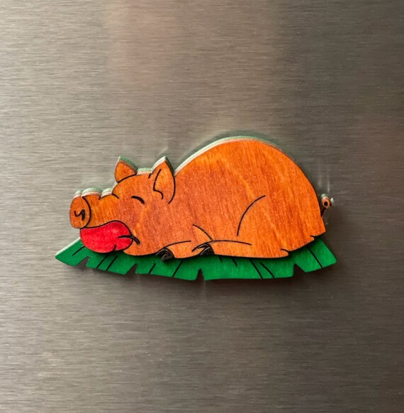 Lechon Layered Wood Magnet | Etsy