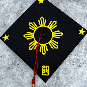 Filipino Graduation Cap Marker - Sun & Stars - Etsy