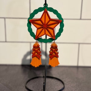 Filipino Parol Wood Ornament - Red & Orange - Etsy