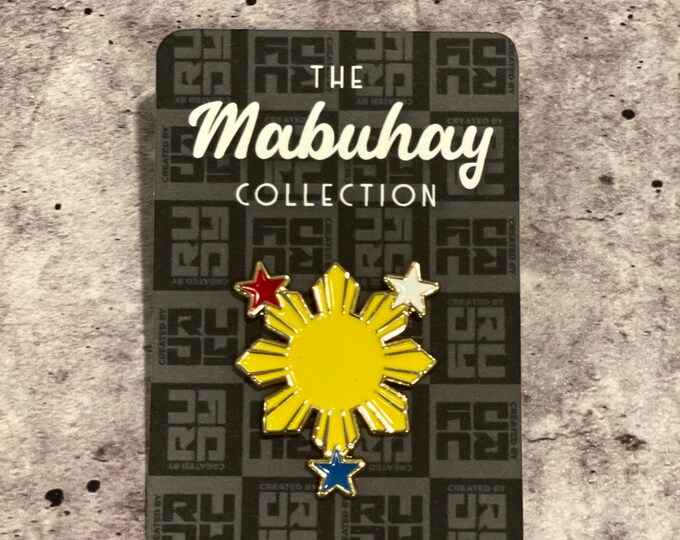 Filipino Sun & Stars Metal Pin the Mabuhay Collection - Etsy