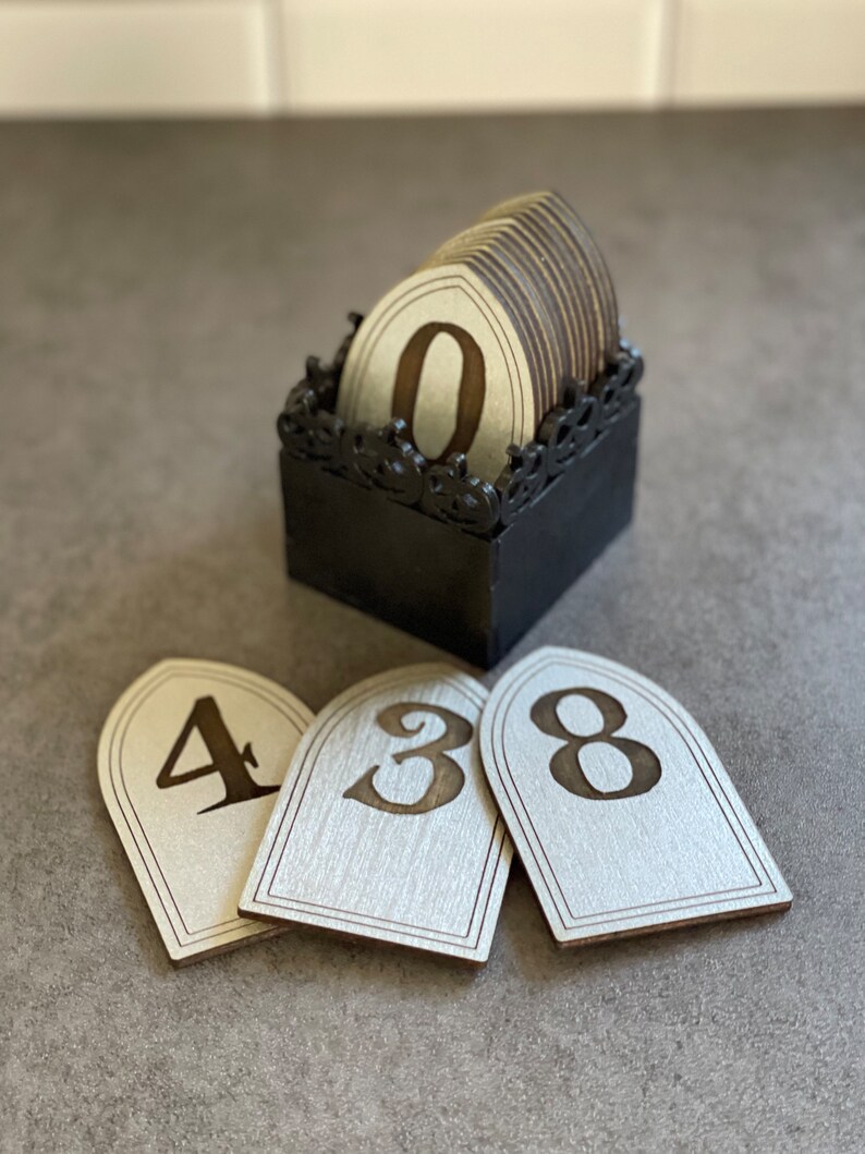 Halloween Countdown With Interchangeable Tombstone Numbers - Etsy