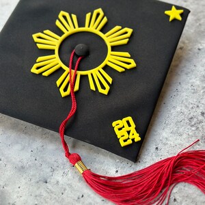 Filipino Graduation Cap Marker - Sun & Stars - Etsy