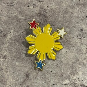 Filipino Sun & Stars Metal Pin - the Mabuhay Collection - Etsy