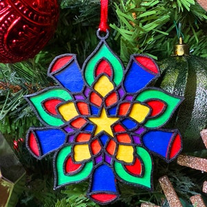 Filipino Parol Wood Ornament Multi-colored 2 2022 - Etsy