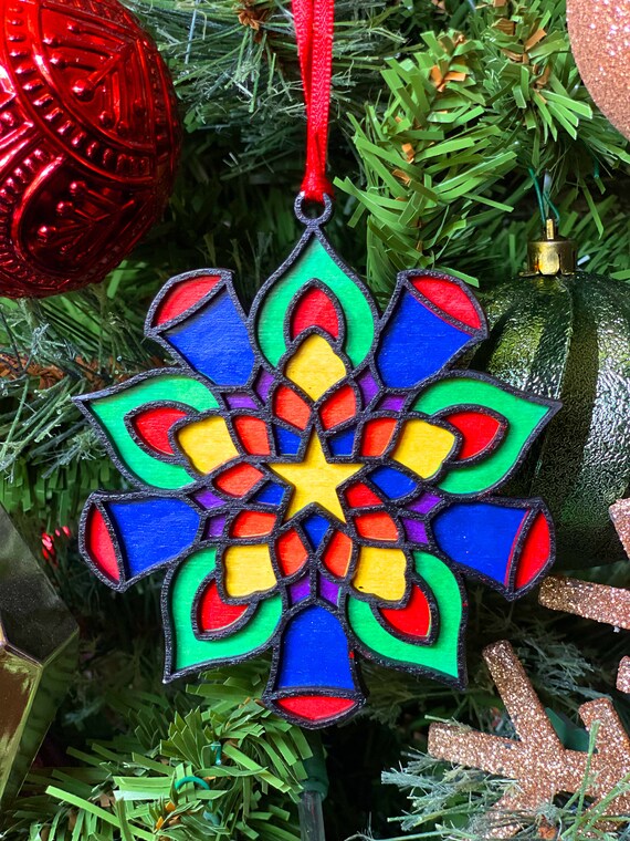Filipino Parol Wood Ornament Multi-colored 2 2022 - Etsy