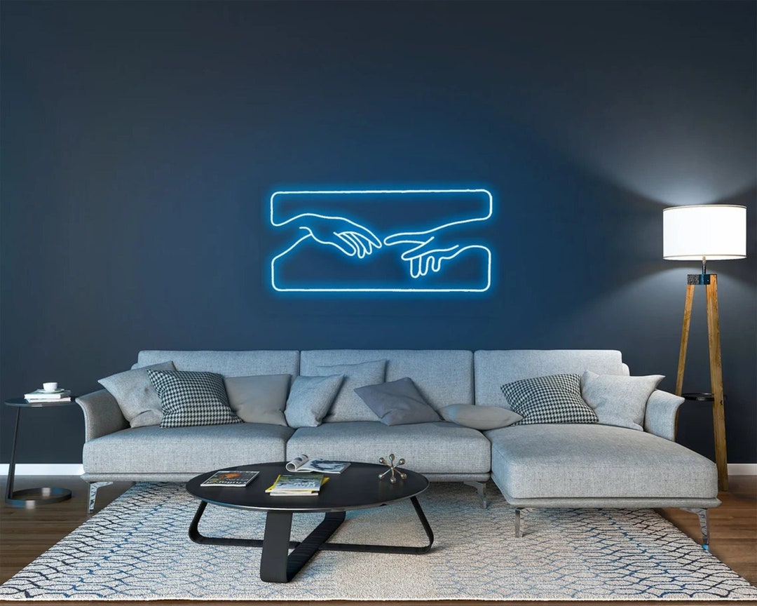 Hand Led Sign Hand of God Neon Sign Valentine's Day Gift Led Neon Sign ...