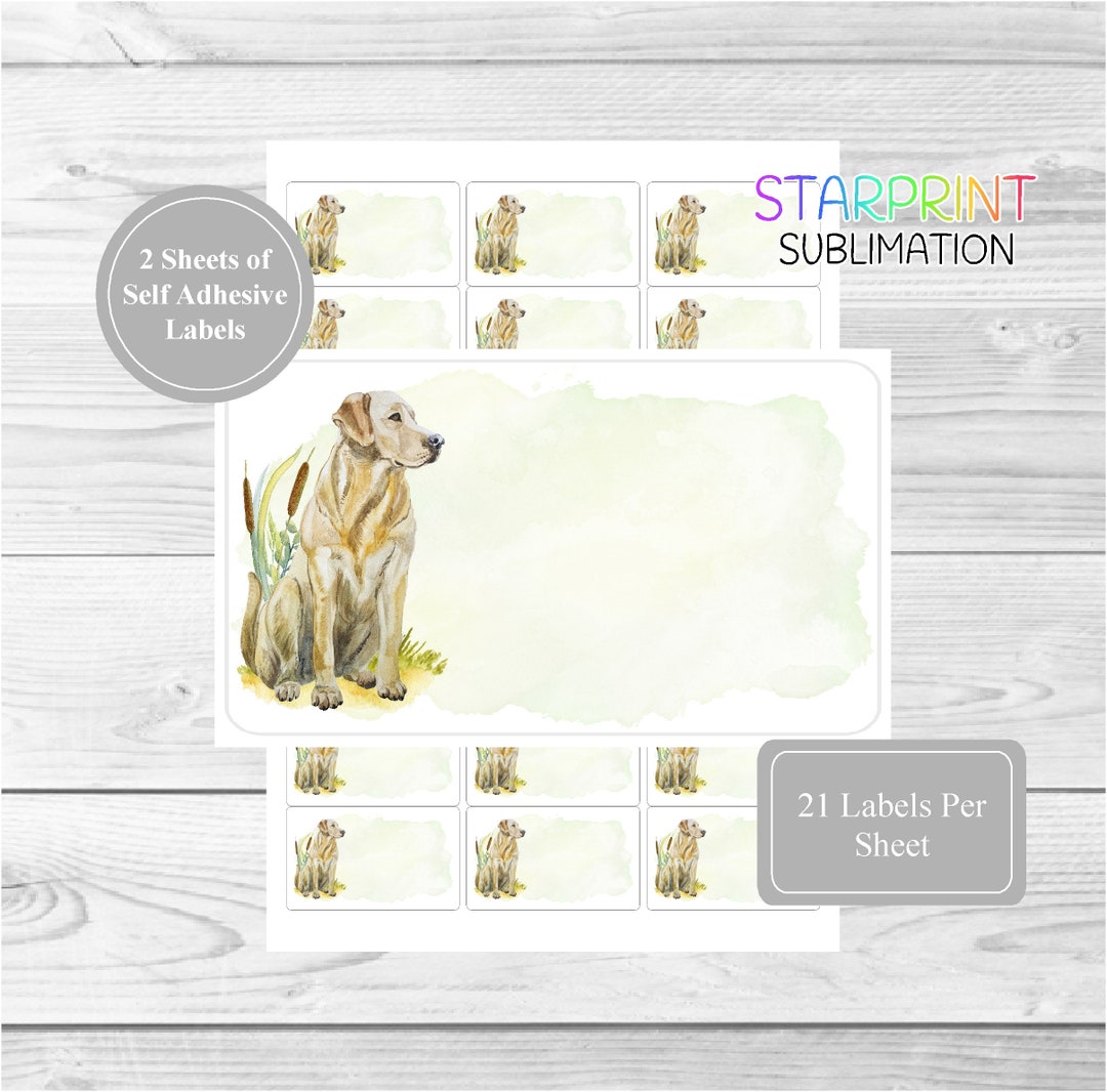 Labrador Retriever (yellow) Dog Sticker Sheets, 42 Multi Purpose ...