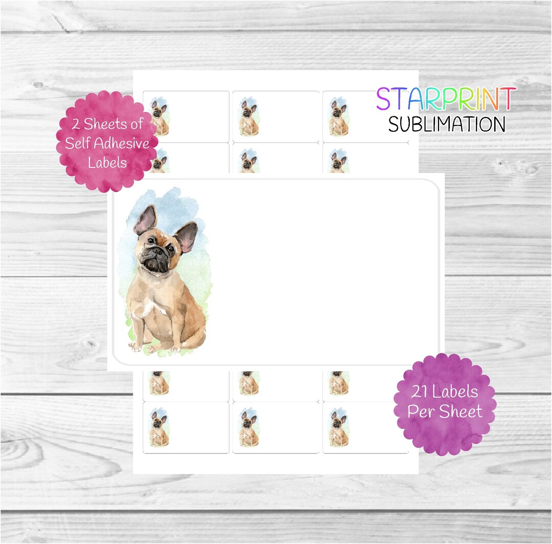 French Bulldog Dog Sticker Sheets, 42 Multi Purpose Frenchie Stickers ...