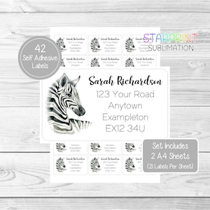 Zebra Labels - Etsy