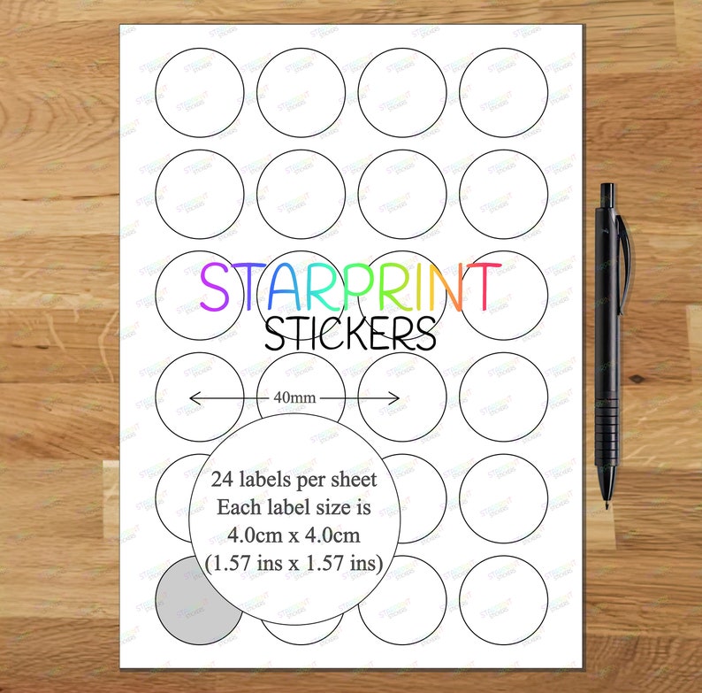 Miniature Schnauzer Stickers/envelope Seals, 24 Round Labels A4 Sticker ...