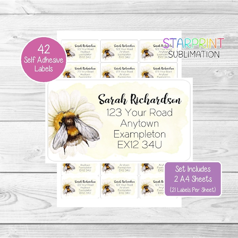 Bee Address Stamp - Etsy