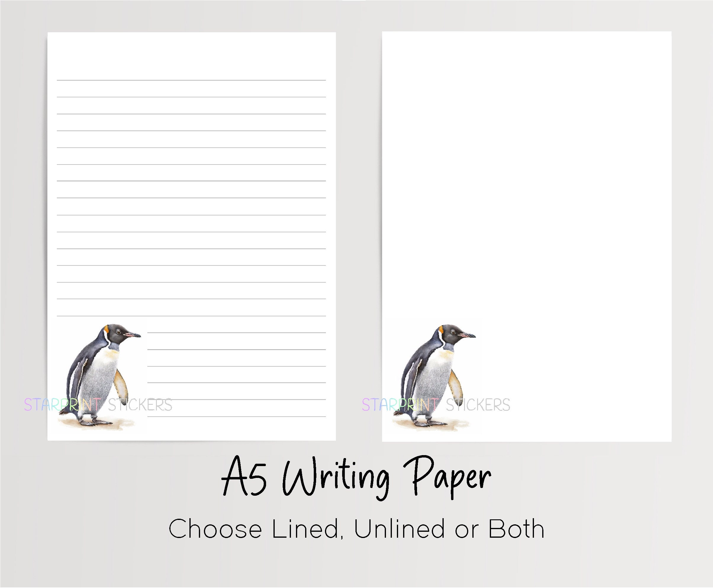 Penguin Writing Paper