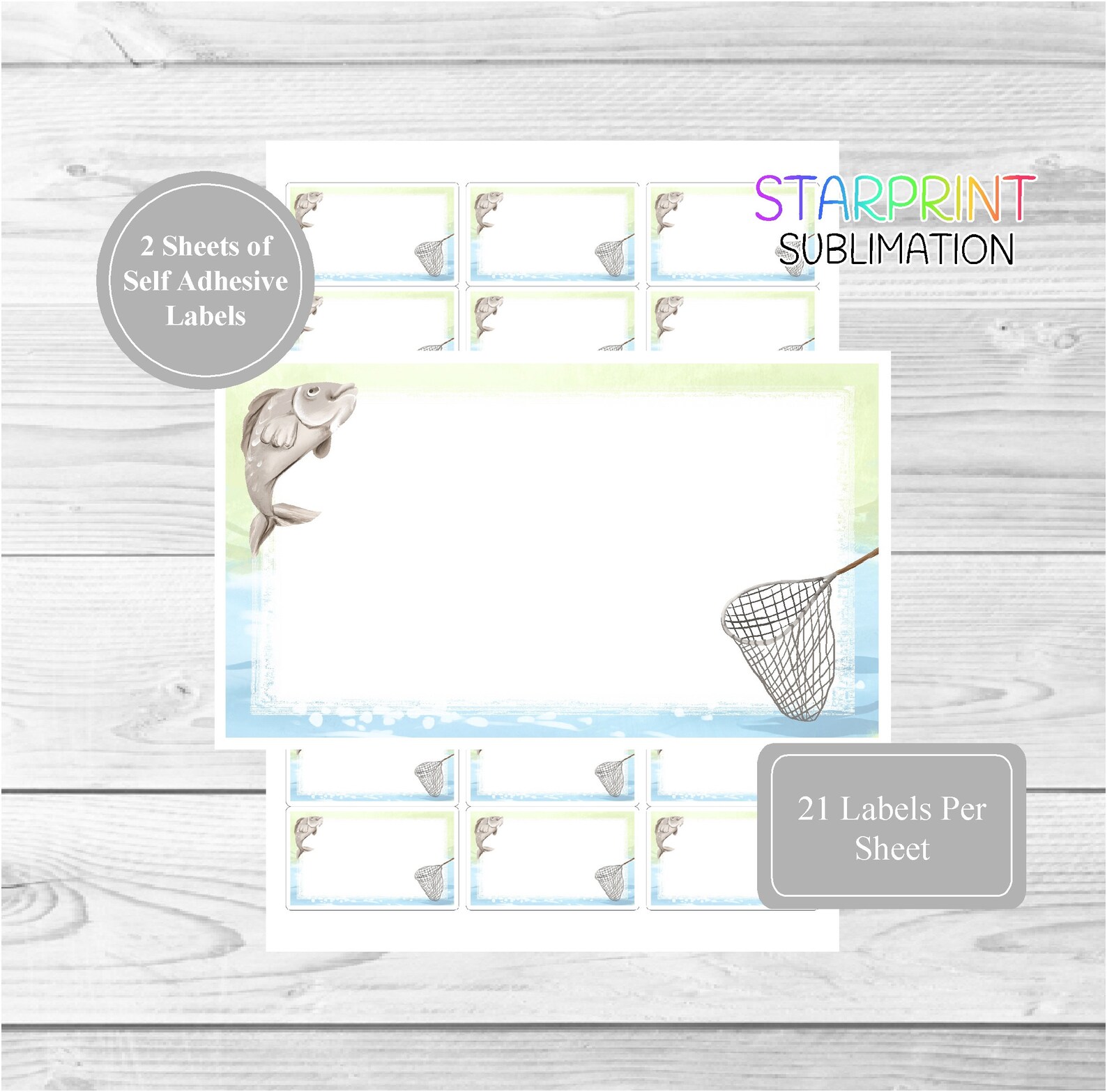 Fishing Labels 42 Self Adhesive Multi Purpose Stickers 2 A4 - Etsy