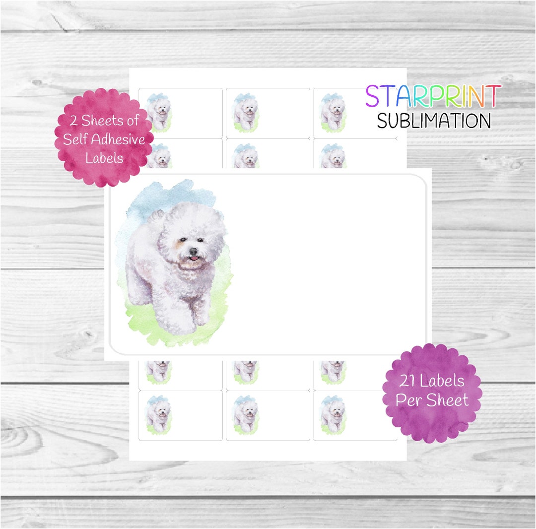 Bichon Frise Dog Sticker Sheets, 42 Self Adhesive Multi Purpose ...