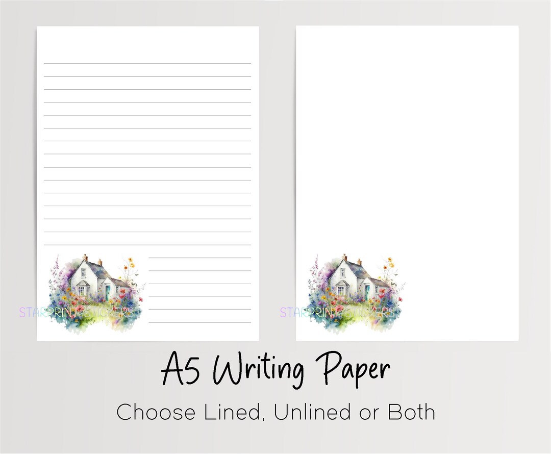 Country Cottage A5 Writing Paper, 10 Sheets With or Without Envelopes ...