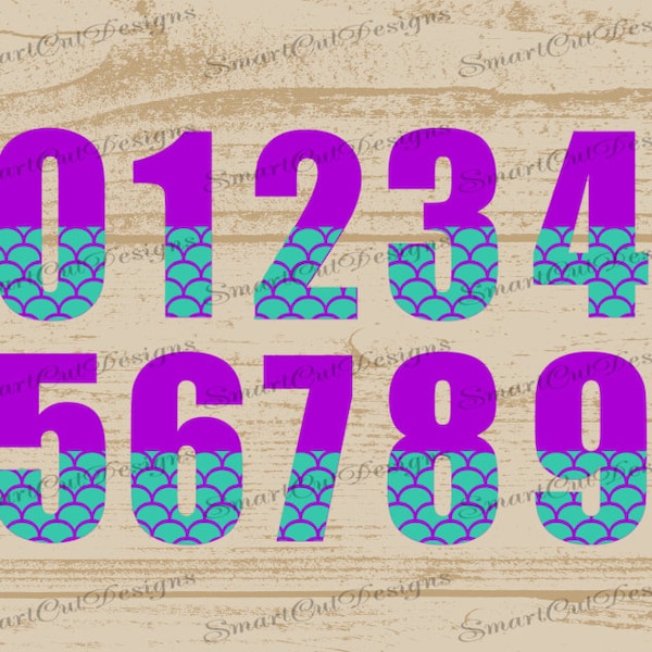Fish Scale Number Svg - Etsy
