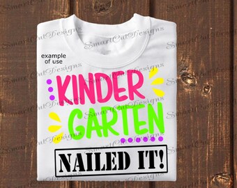 Iron on Kindergarten Graduation | Etsy