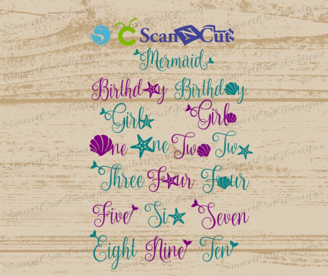 Mermaid Birthday Bundle SVG Mermaid Bundle SVG Birthday Numbers SVG ...