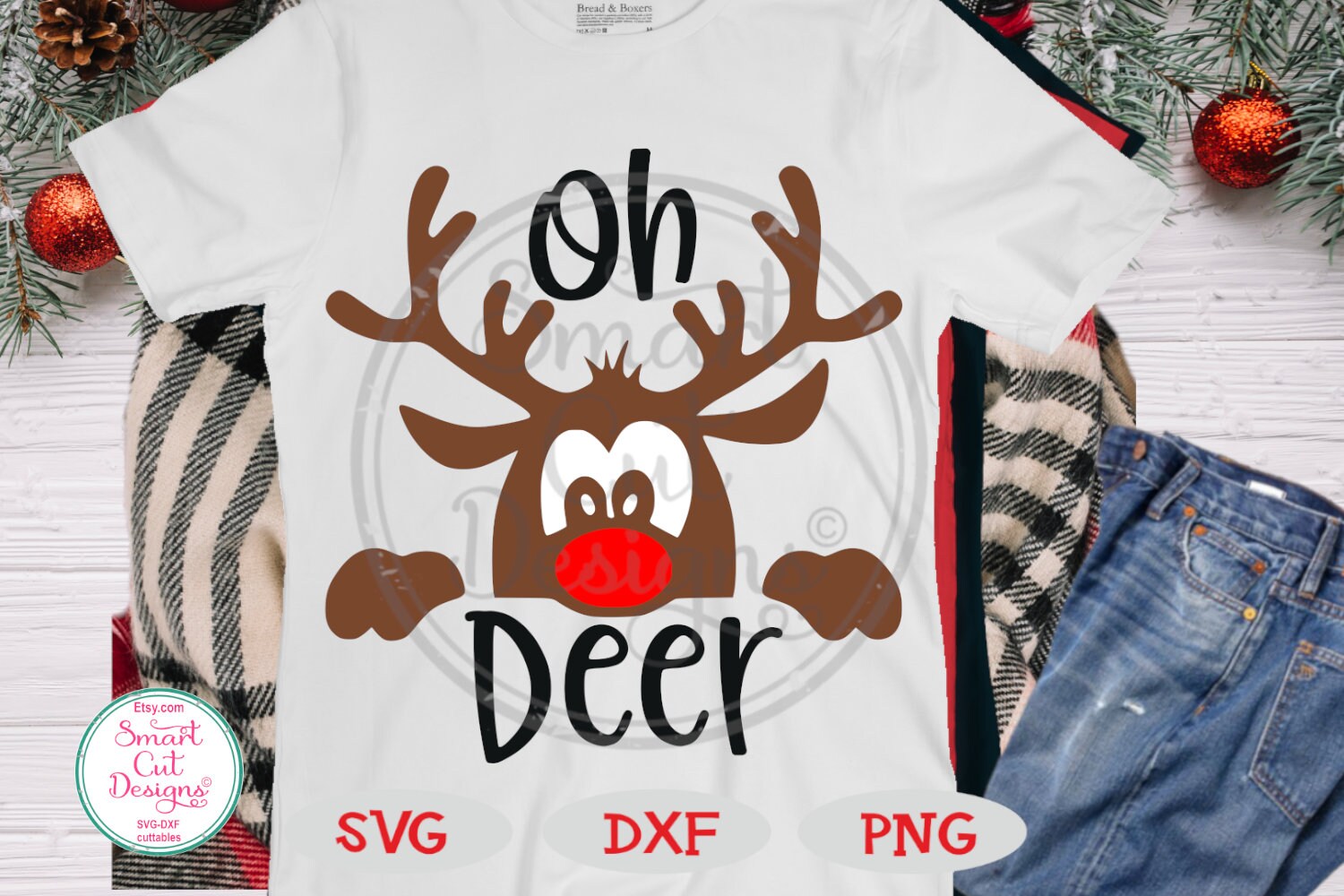 Oh Deer Svg Christmas Svg Reindeer Face Svg Cute Deer - Etsy