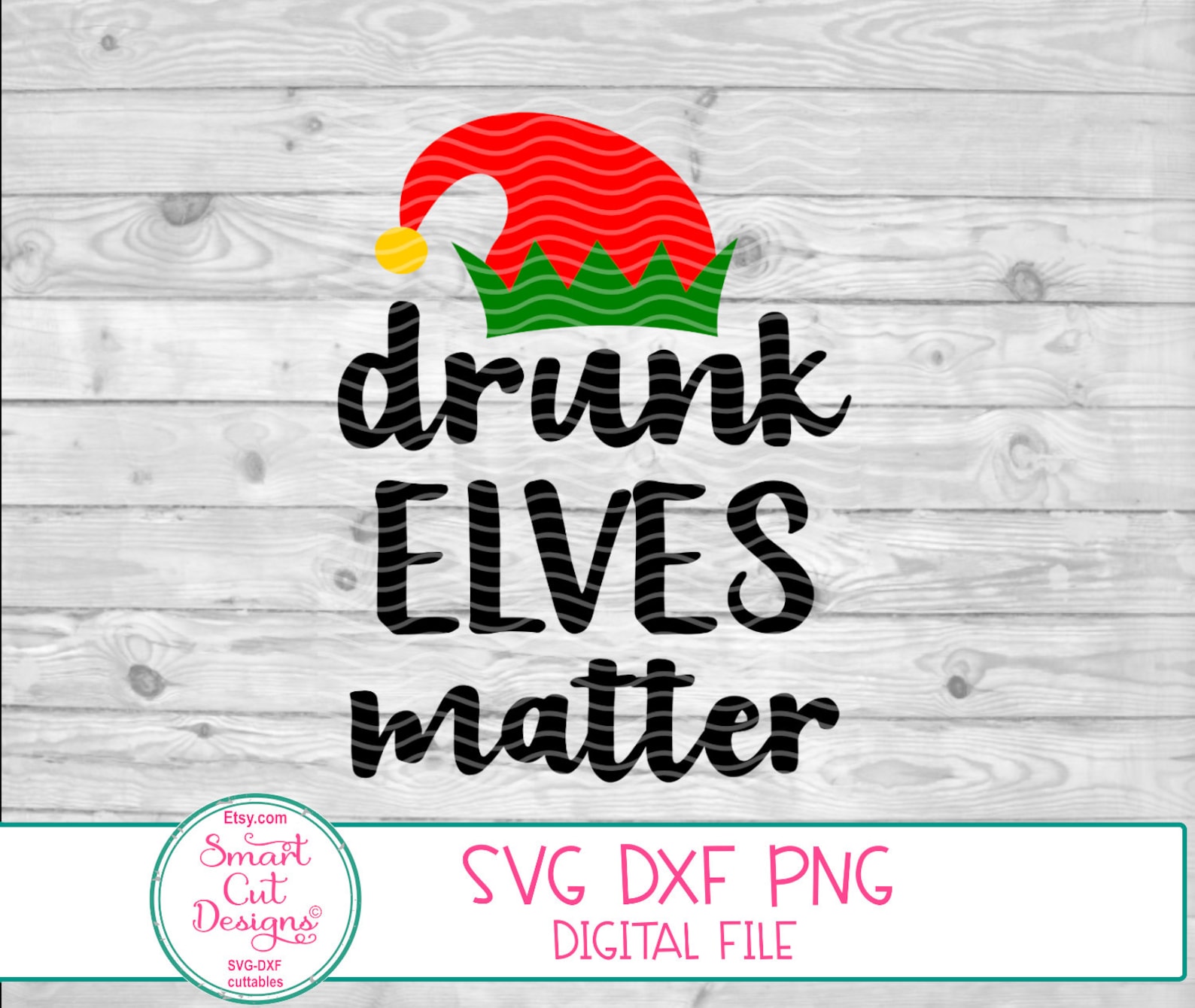 Drunk Elves Matter Svg Adult Christmas Svg Funny Drinking - Etsy